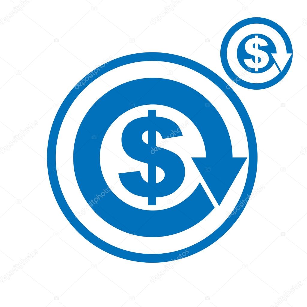 Money circulation exchange economy concept vector simple single Stock ...