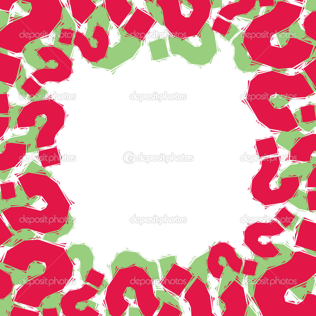 Question marks border made in contemporary geometric style, vect Stock ...