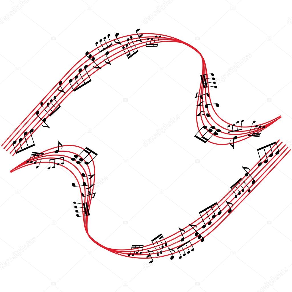 Music notes background, stylish musical theme composition, vecto Stock ...