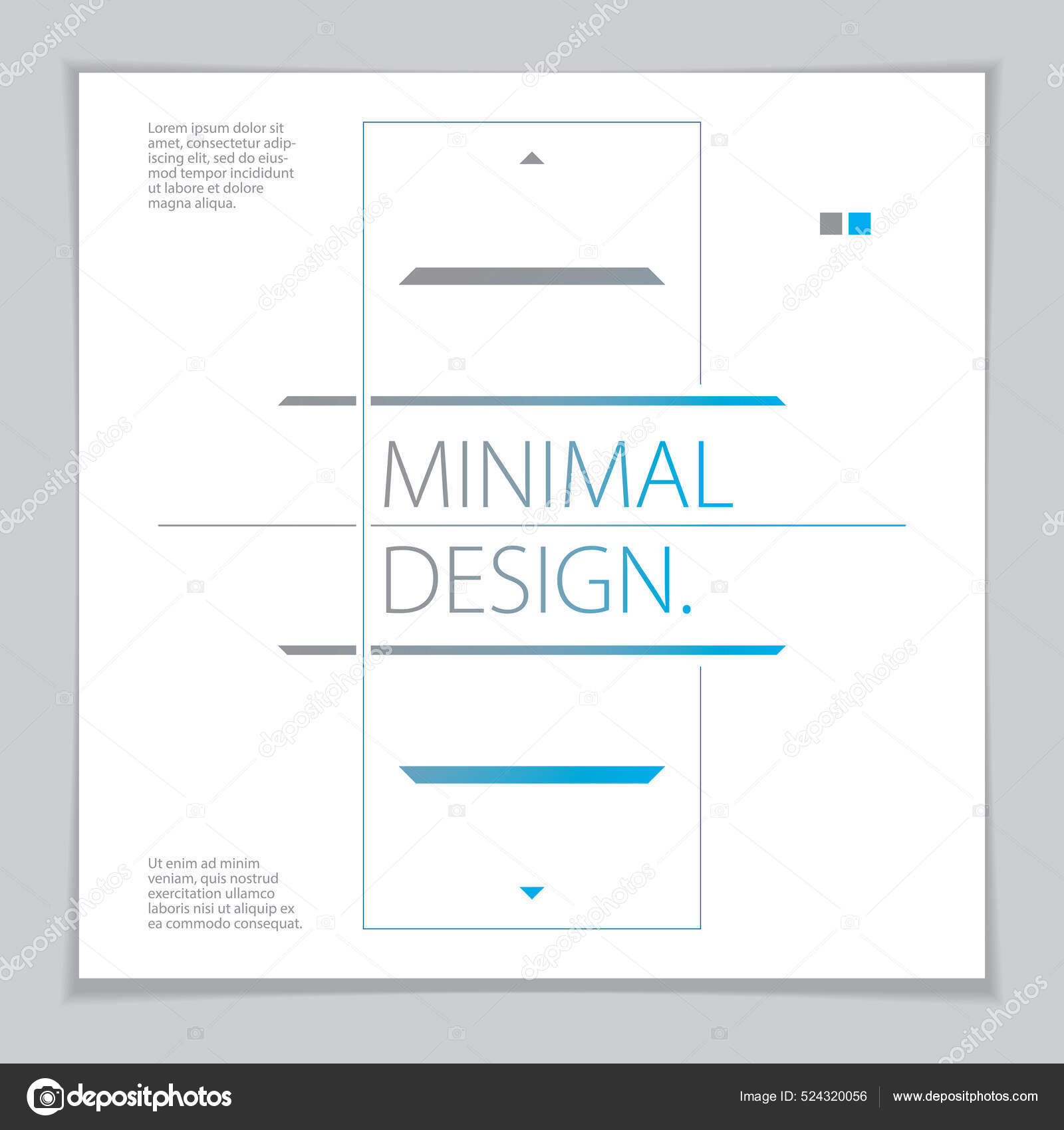 Futuristic Minimal Brochure Graphic Design Template Vector Geometric ...