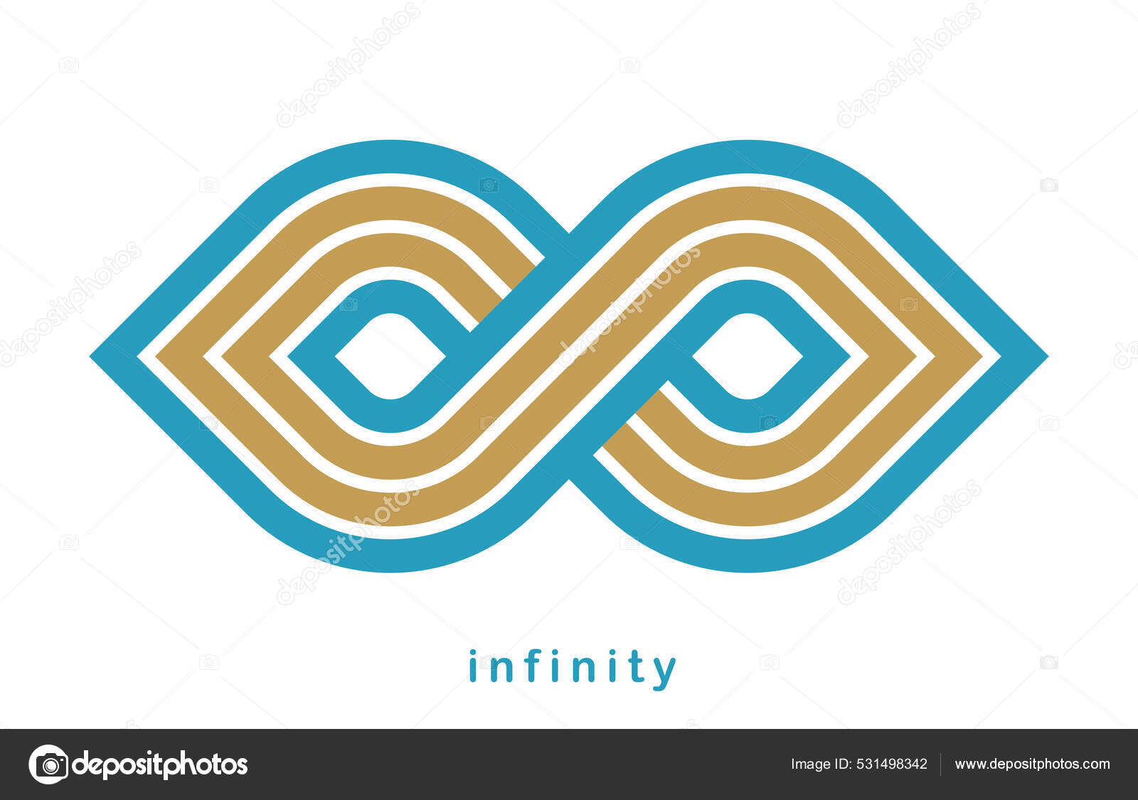 Infinity Symbol Linear Style Vector Sign Isolated White Background ...