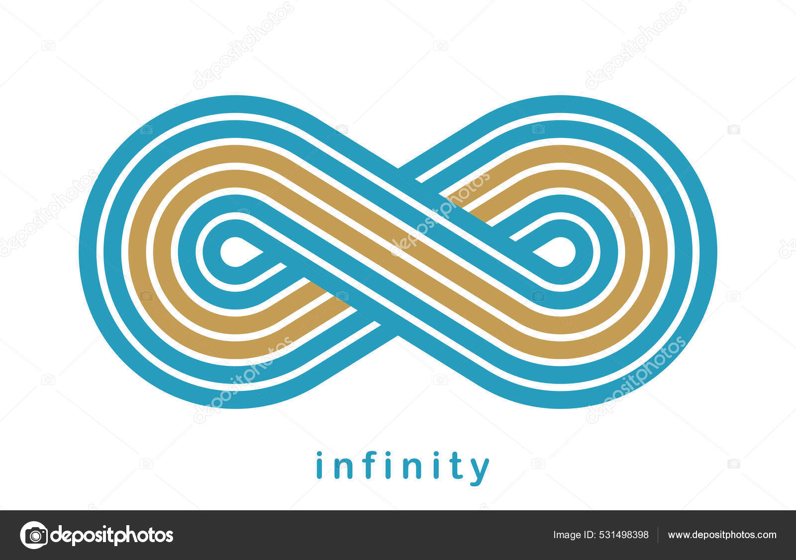 Infinity Symbol Linear Style Vector Sign Isolated White Background ...