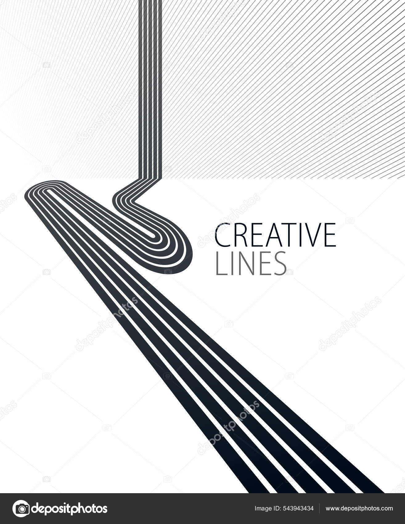 Linear Composition Vector Road Horizon Abstract Background Lines ...