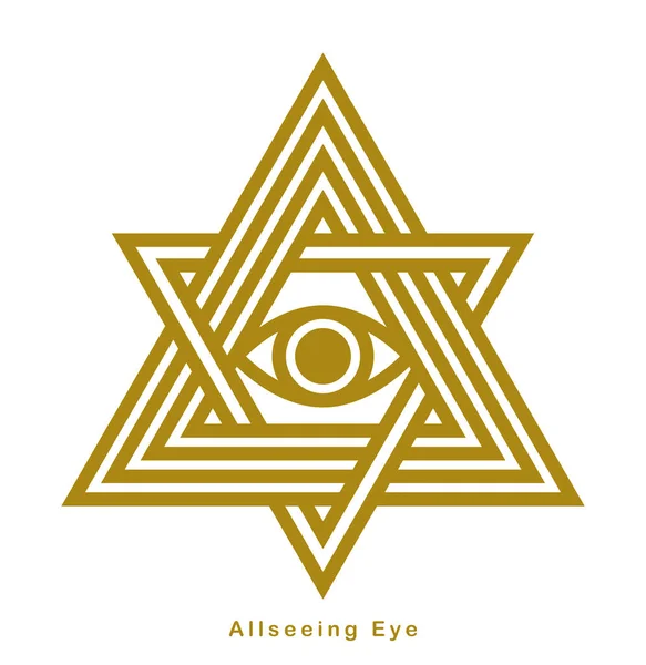 All Seeing Eye Triangle Pyramid Vector Ancient Symbol Modern Linear ...