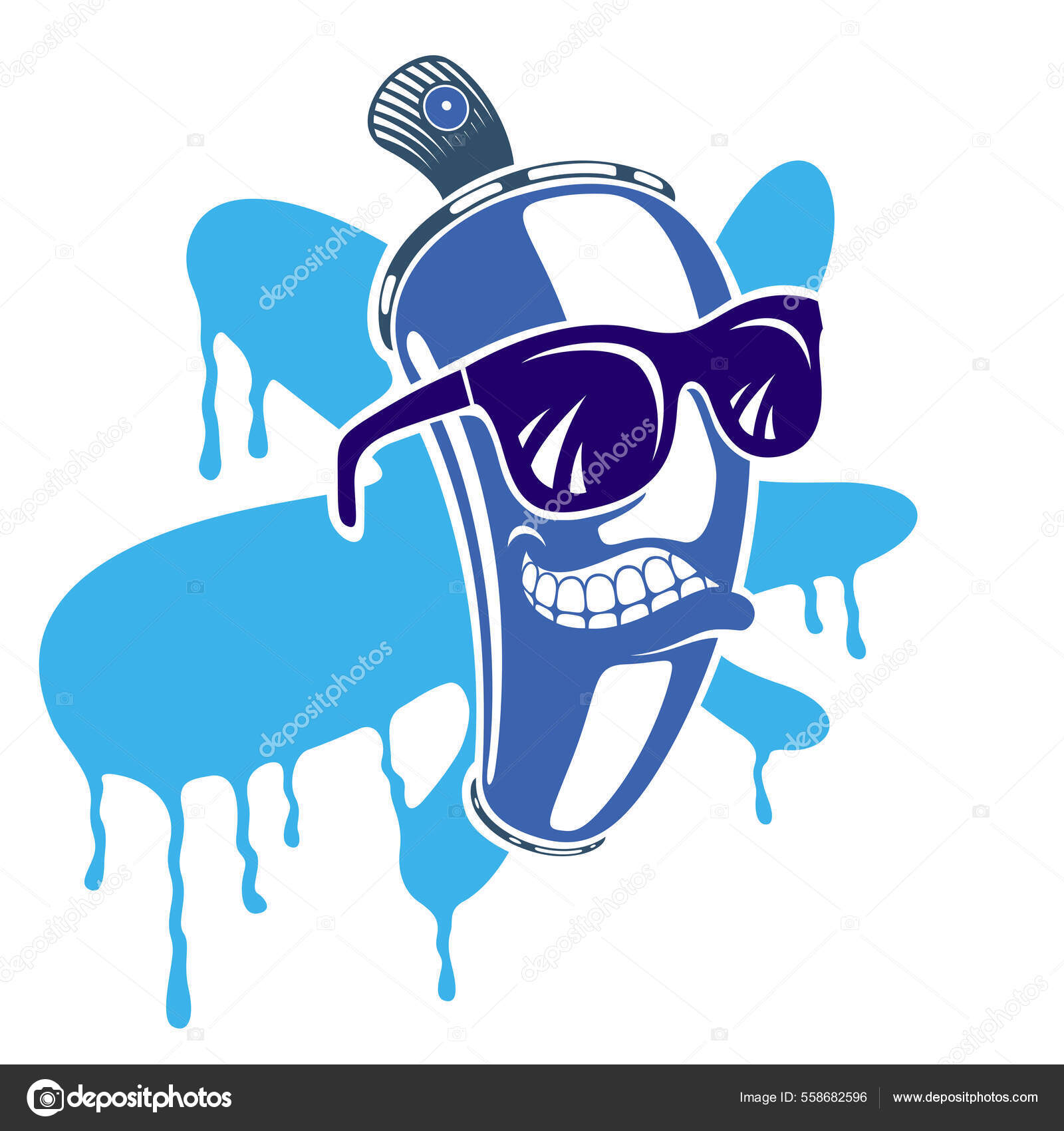 Personagem De Tinta Spray De Graffiti