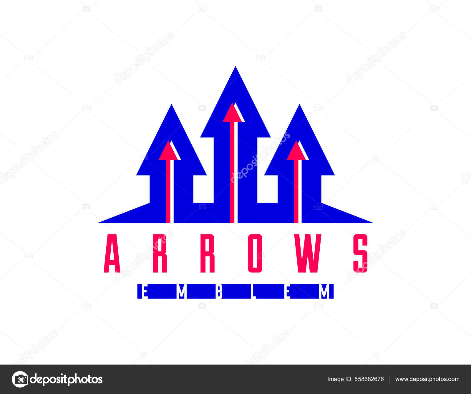 Three Arrows Vector Logo Business Success Concept Arrows Starting ...