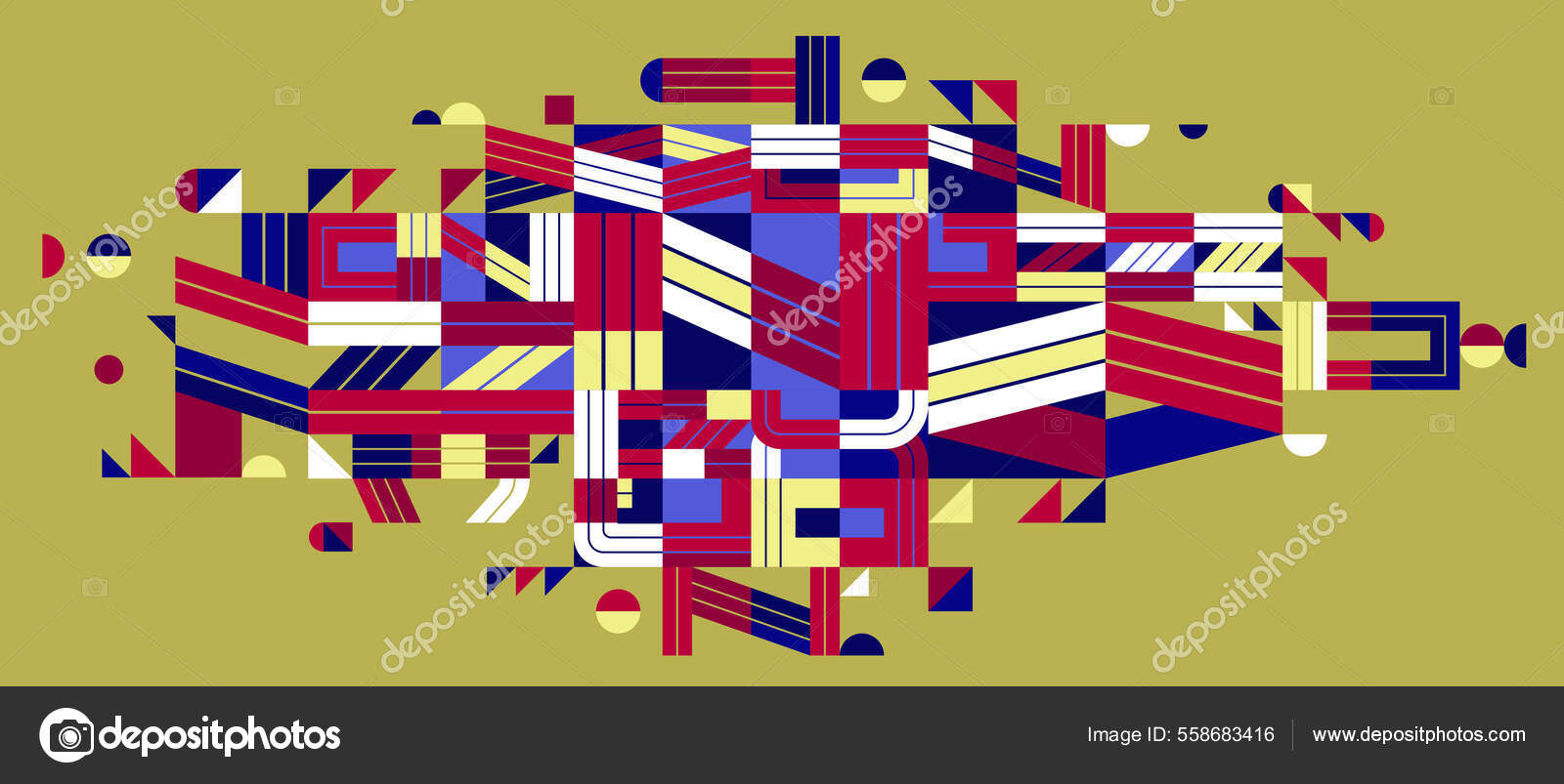 Dynamic Messy Abstract Vector Design Composition Minimal Lined Modern ...