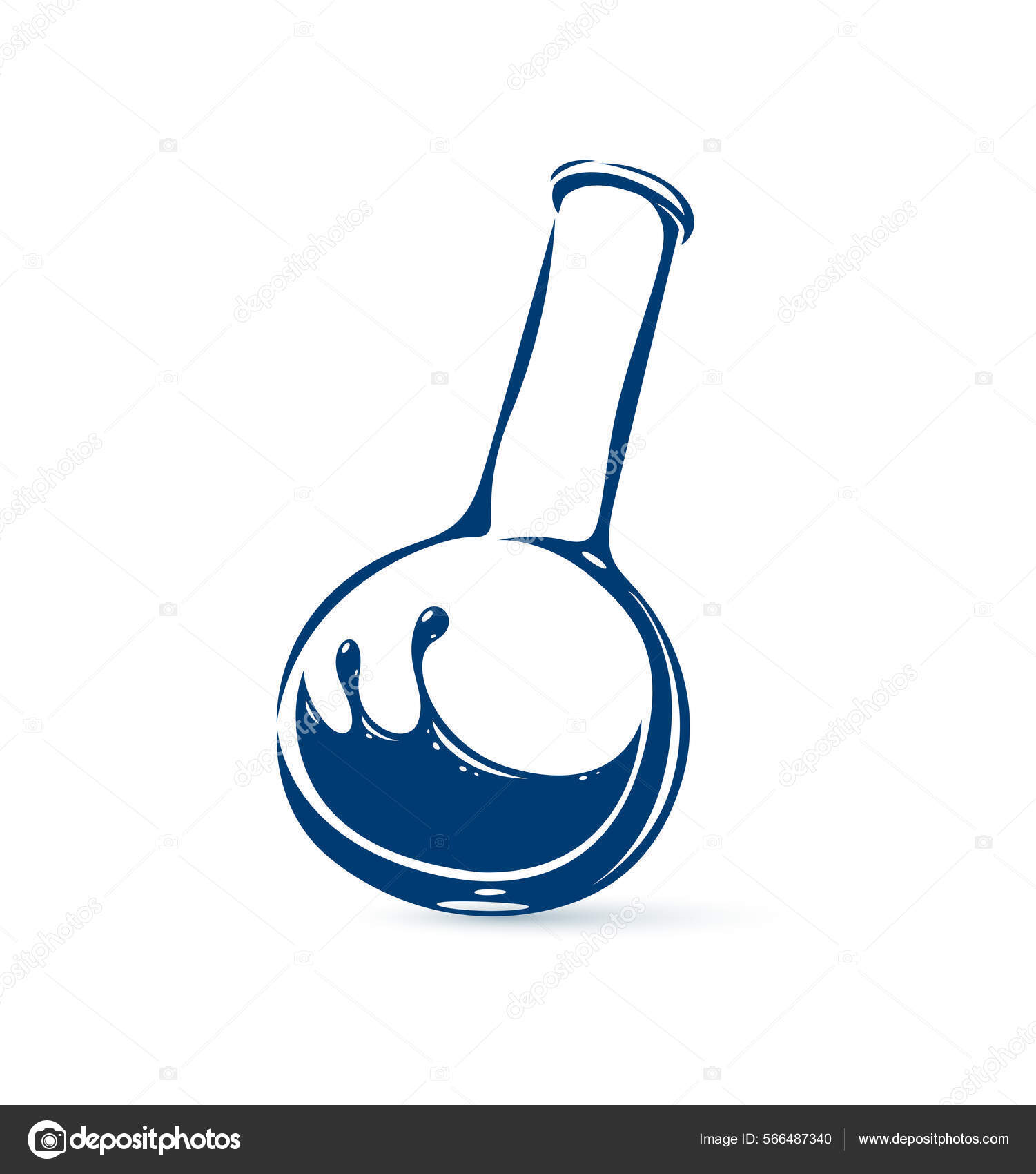 Kémiai Üveg Lombik Reaktorvektoros Illusztrációval Fehér Kémia ...