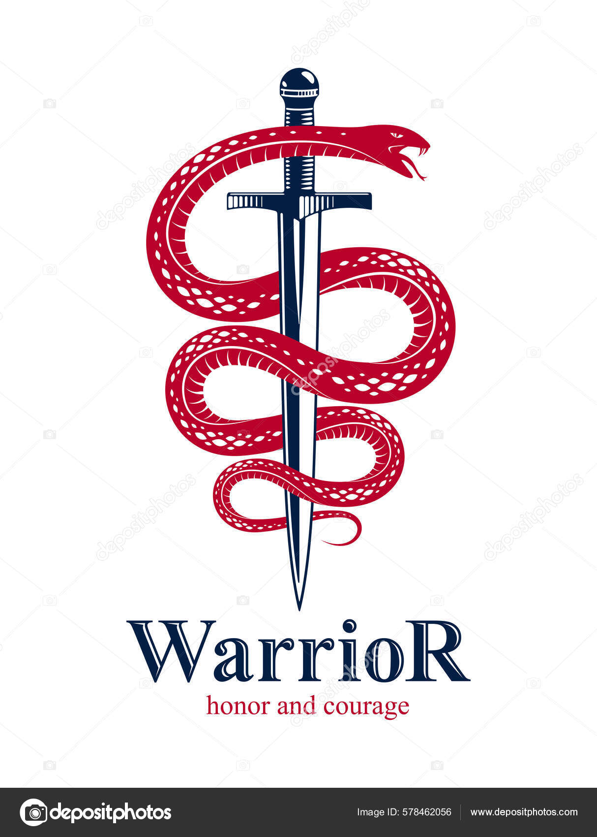 Snake Wrapped Around Sword