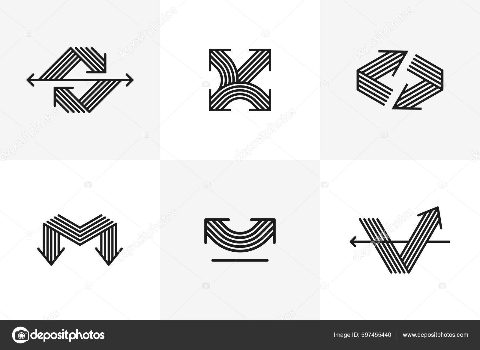 Arrow Vector Original Logos Set Isolated Pictogram Symbol Double Arrows ...