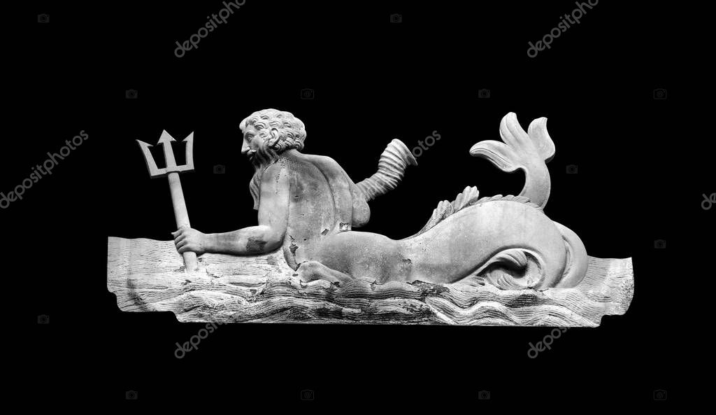 El poderoso dios del mar y los océanos Neptuno (Poseidón, Tritón ...