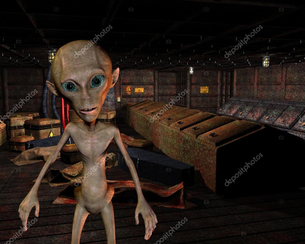Alien in an old warehouse Stock Photo by ©DigitalArtB 13596401