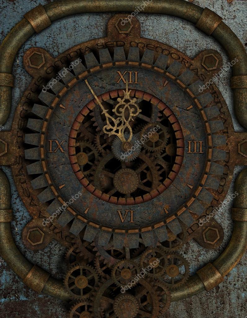 Clock in Steampunk Style — Stock Photo © DigitalArtB #14222057