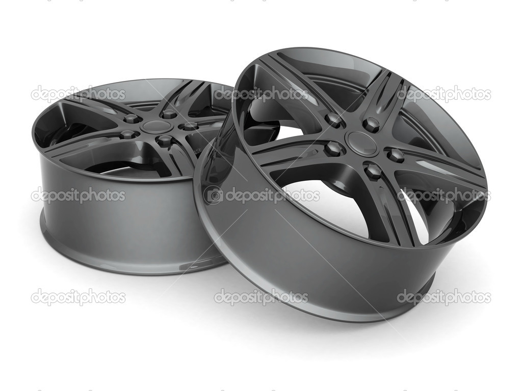 Black sport wheels Stock Photo by ©MrGarry 13622317