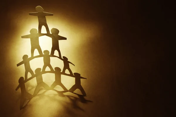 Human Team Pyramid Supporting Each Other — Stock Photo © stillfx #205251566