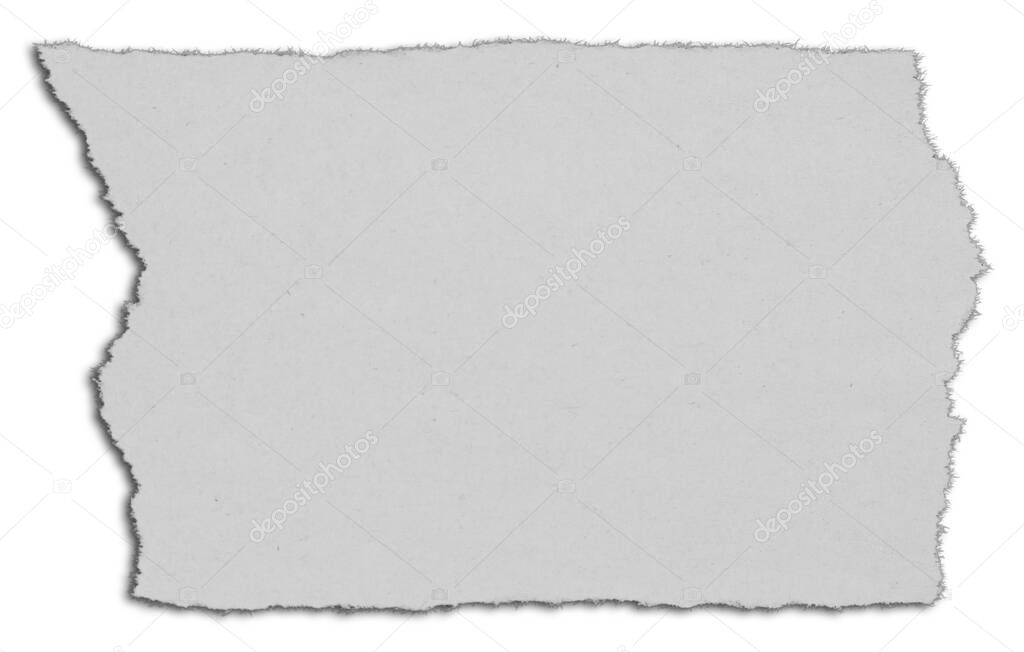 Pedazo Papel Roto Sobre Blanco — Foto de stock © stillfx #536691086