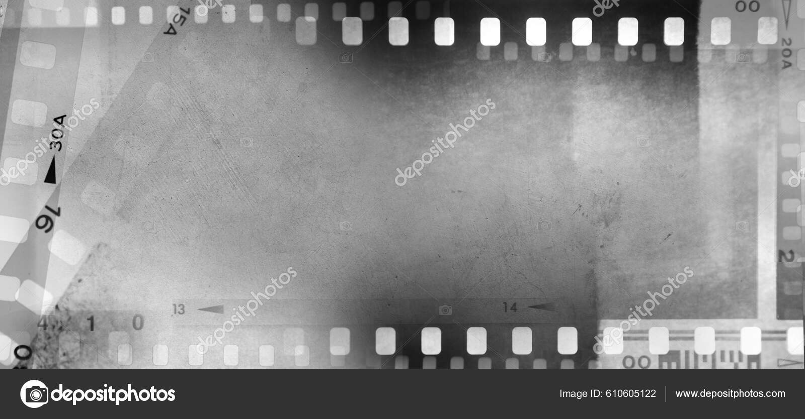 Film Negative Frames Grey Background — Stock Photo © stillfx #610605122