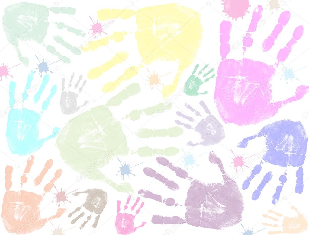 Colorful hand print background Stock Vector Image by ©roxanabalint ...