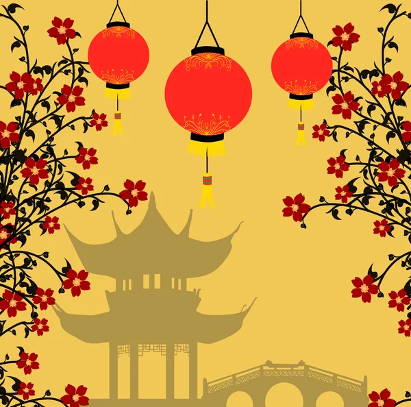 Vintage japanese style background — Stock Vector © hollymolly #6351209 Vintage japanese style background — Stock Vector © hollymolly #6351209