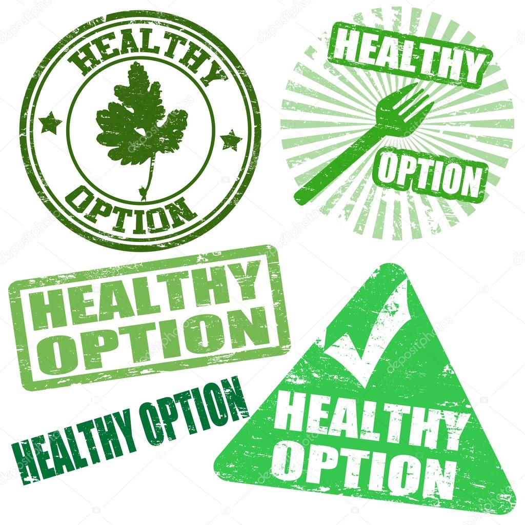 Set of healthy option stamps Stock Vector Image by ©roxanabalint #23969203