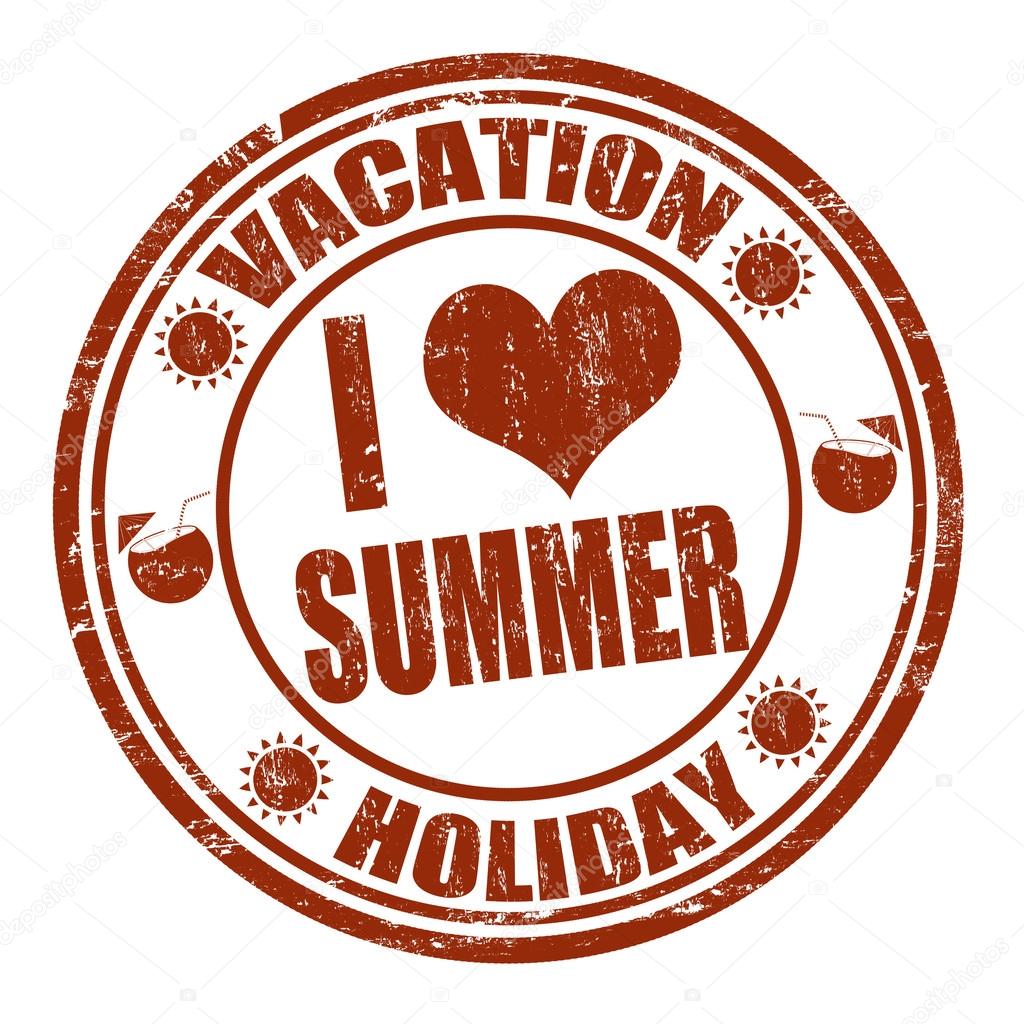 I Love Summer Stamp ⬇ Vector Image By © Roxanabalint Vector Stock 27435489