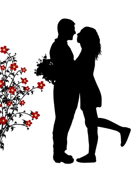 Romantic couple silhouette Stock Vector by ©roxanabalint 29473413