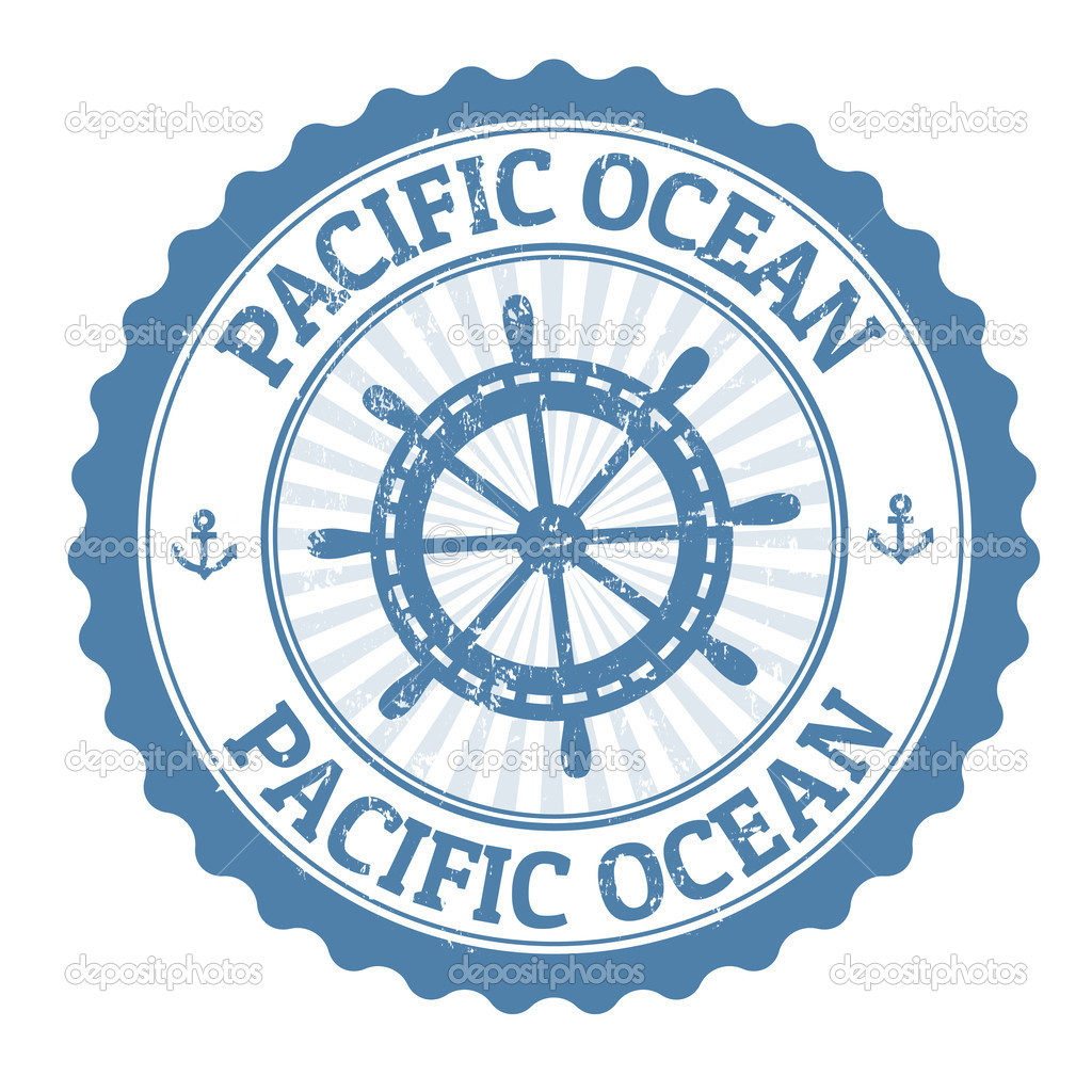 Pacific Ocean stamp Stock Vector by ©roxanabalint 30268249