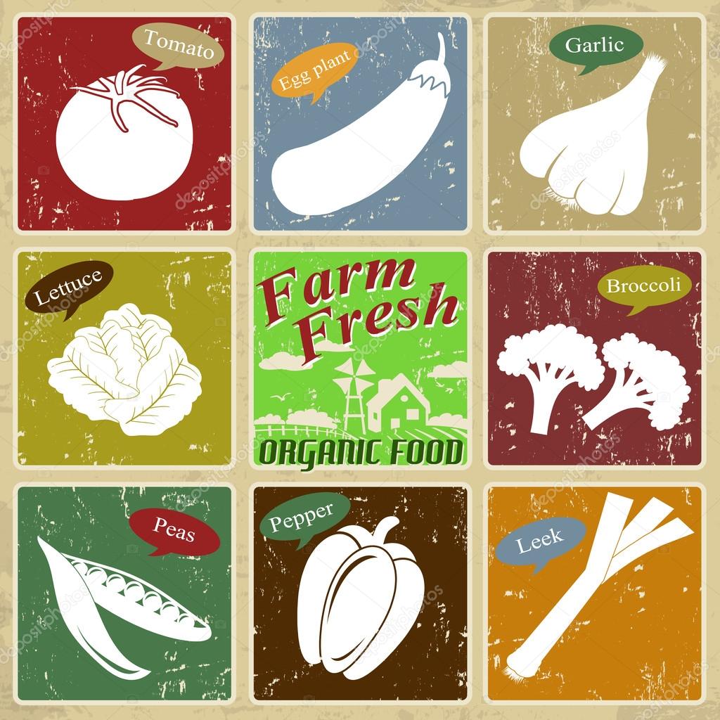Vintage farm fresh poster Stock Vector by ©roxanabalint 30273401