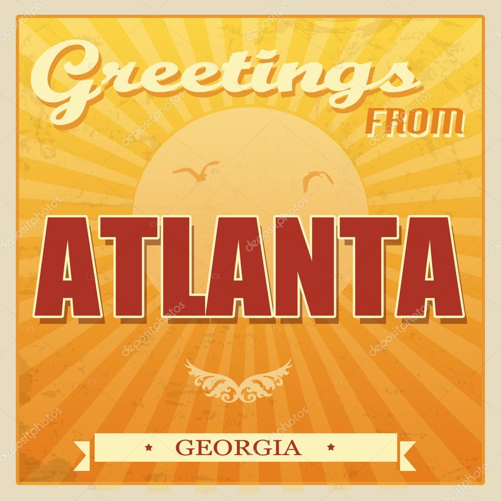 Vintage Atlanta, Georgia poster Stock Vector Image by ©roxanabalint ...