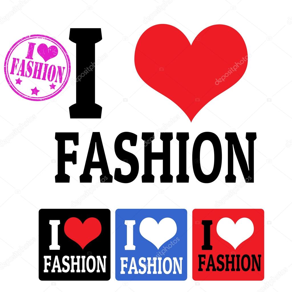 I love Fashion sign and labels Stock Vector Image by ©roxanabalint ...