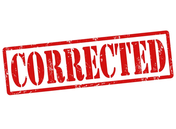 Corrected stamp Vector Art Stock Images | Depositphotos