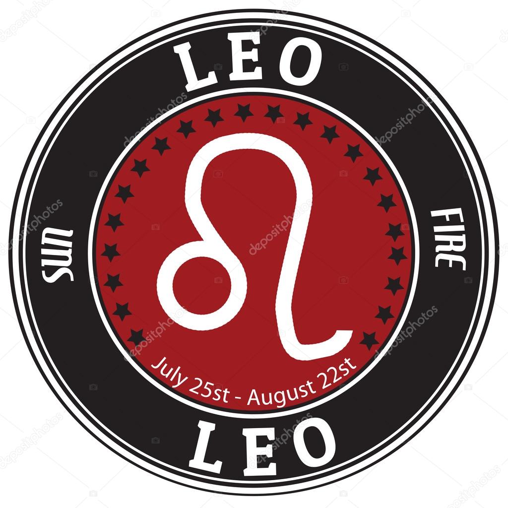 Leo zodiac label Stock Vector by ©roxanabalint 33665047