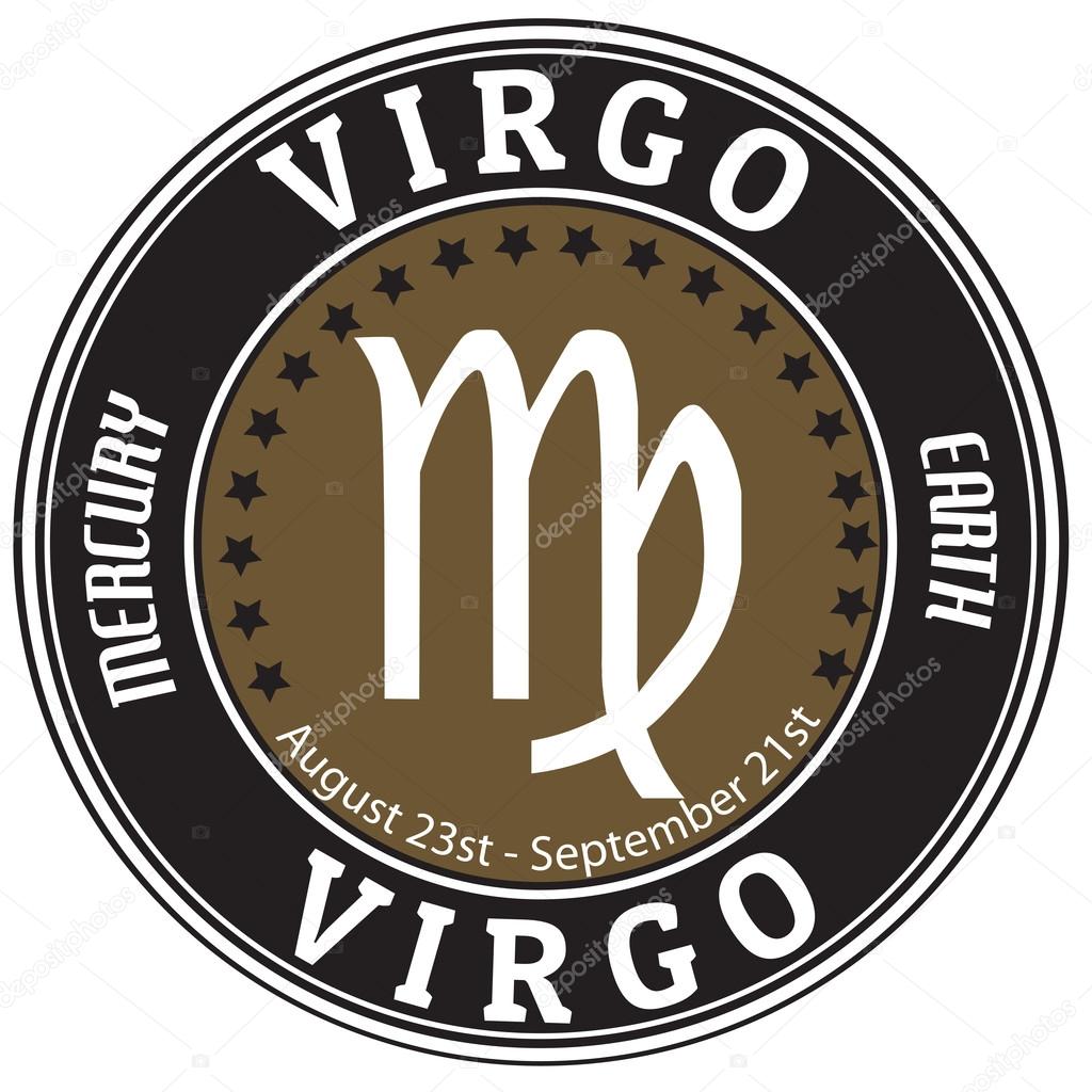Virgo zodiac label Stock Vector Image by ©roxanabalint #33665083