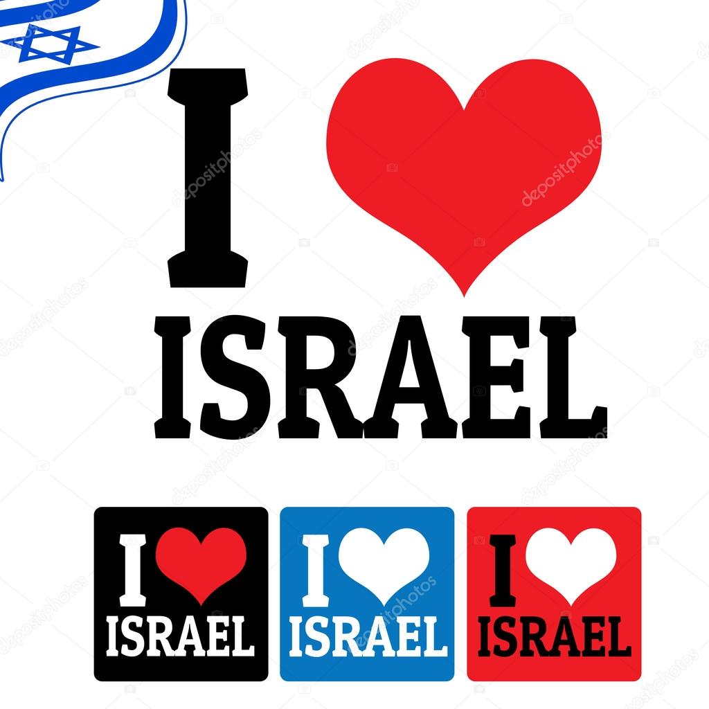 I love Israel sign and labels Stock Vector by ©roxanabalint 34239465