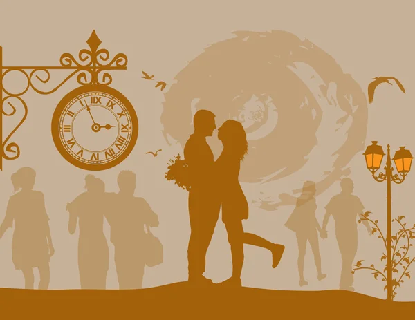 Romantic couple silhouette Stock Vector by ©roxanabalint 29473413