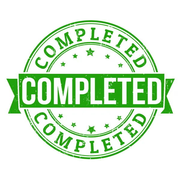 Completado imágenes de stock de arte vectorial | Depositphotos