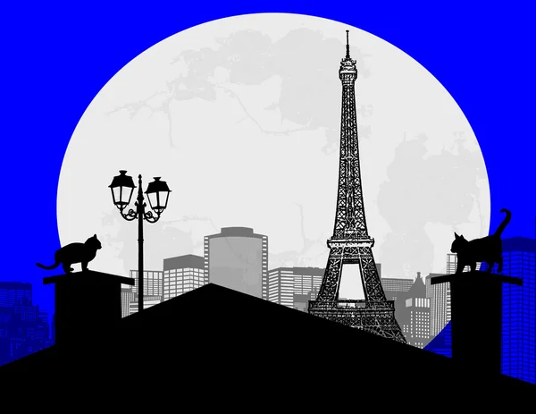 Paris by night Vector Art Stock Images | Depositphotos