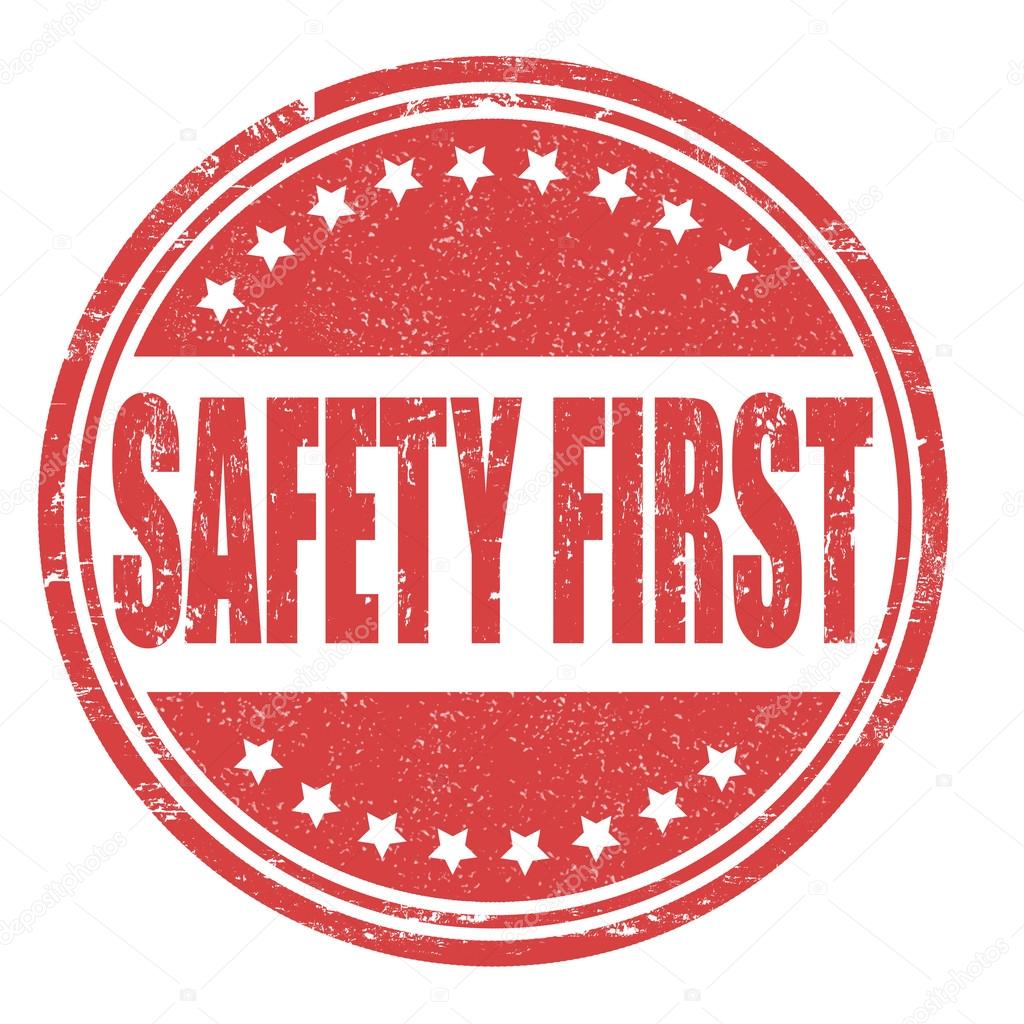 Safety First Stamp — Stock Vector © Roxanabalint 38418373
