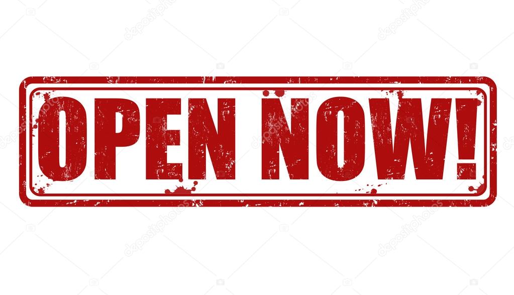 Open now stamp Stock Vector Image by ©roxanabalint #42718749