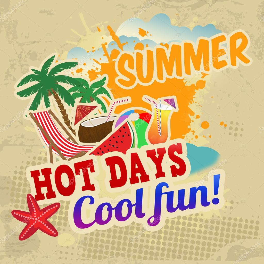 Summer retro poster Stock Vector Image by ©roxanabalint #50259861