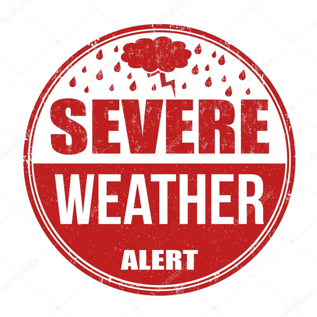 Severe weather alert stamp Stock Vector by ©roxanabalint 50503219