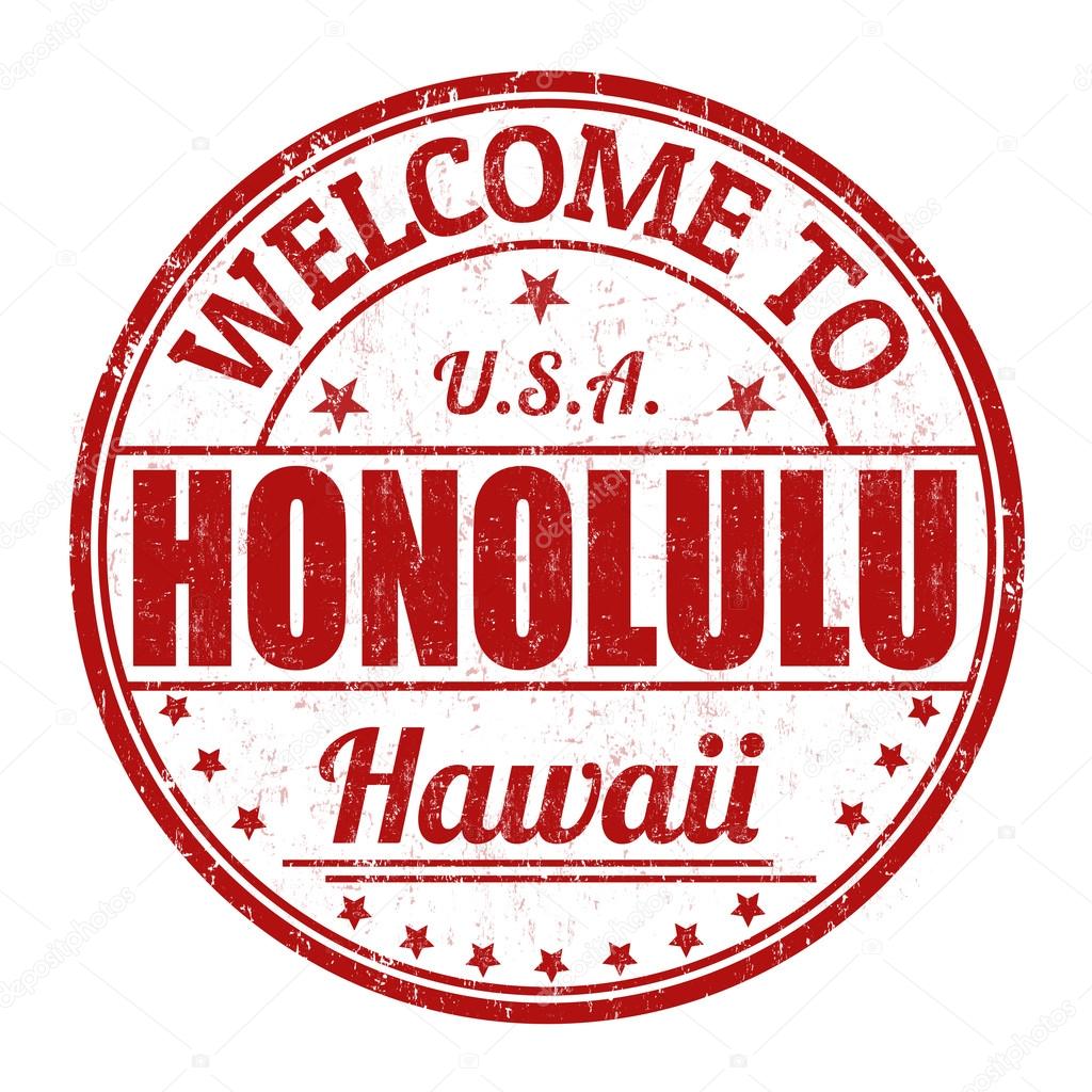 Welcome to Honolulu stamp Stock Vector Image by ©roxanabalint #51156657