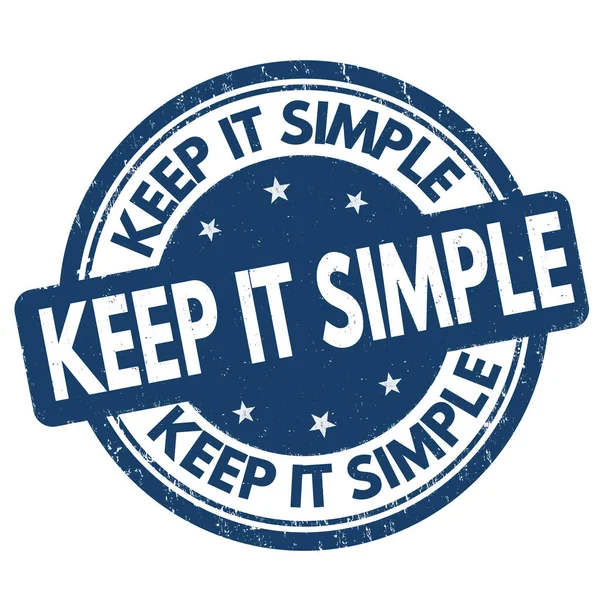 Keep it simple Vector Art Stock Images | Depositphotos