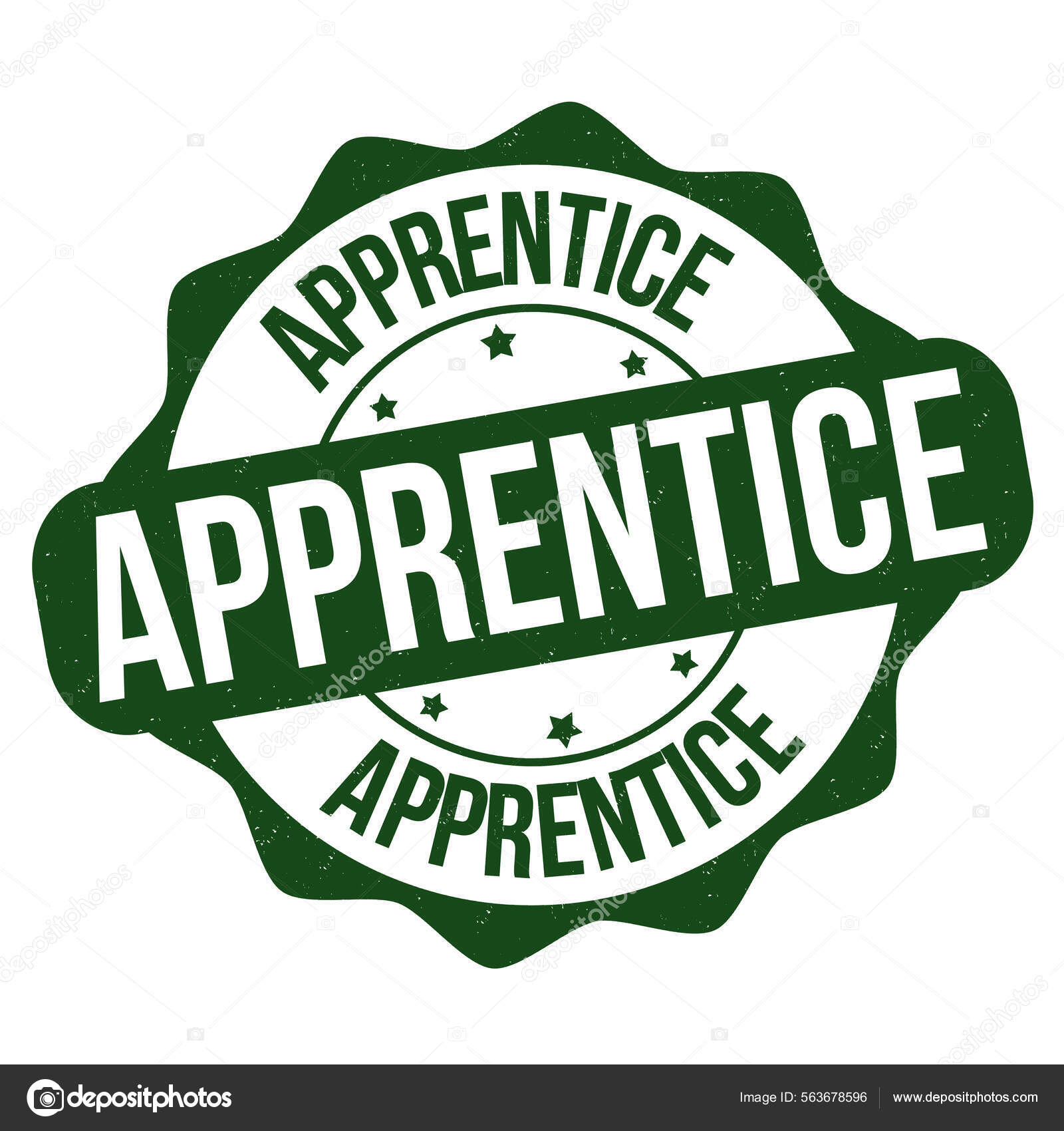 Apprentice Grunge Rubber Stamp White Background Vector Illustration ...