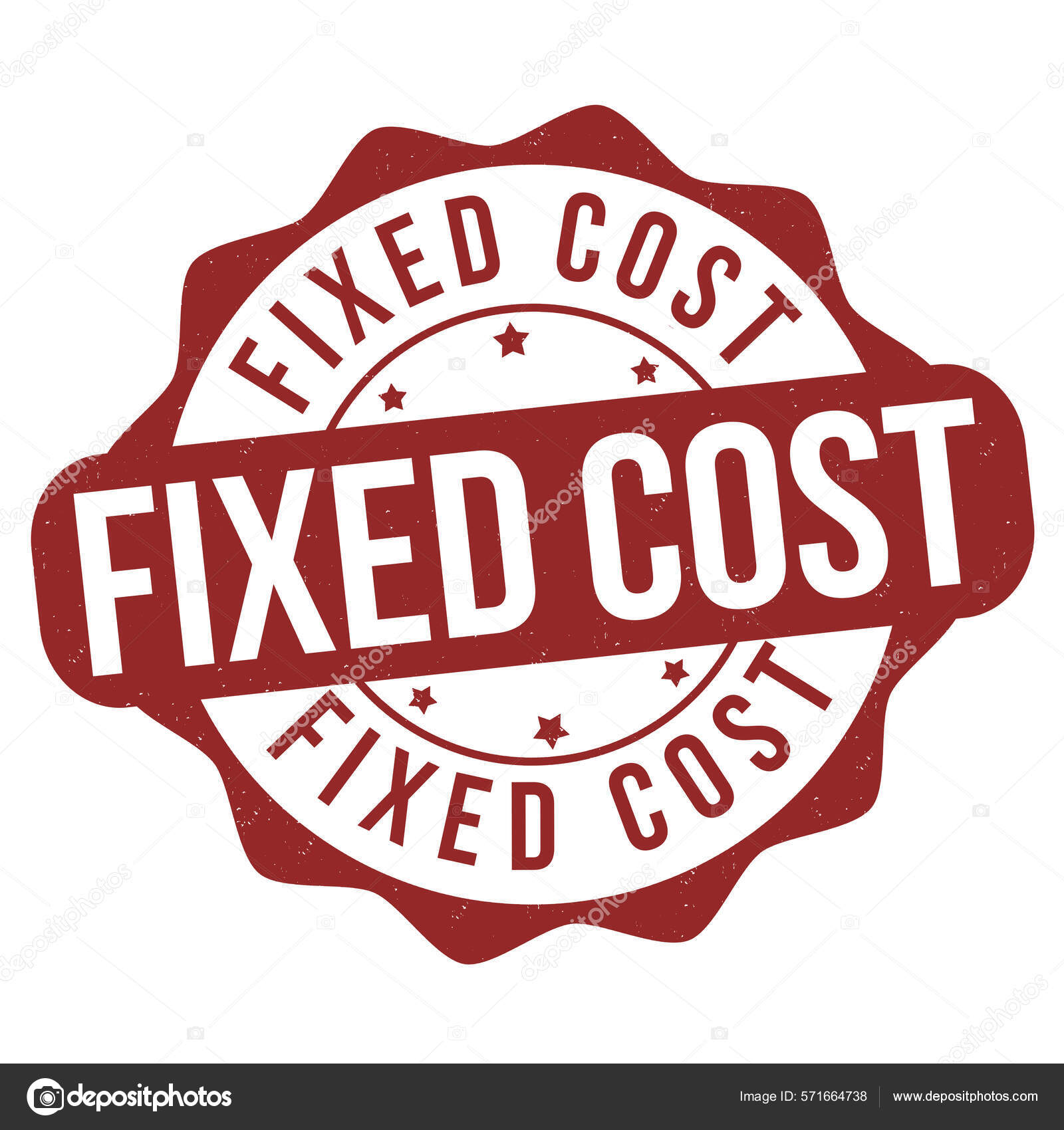 Fixed Cost Grunge Rubber Stamp White Background Vector Illustration ...
