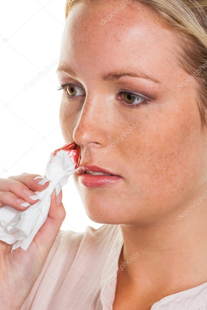 Women with bleeding noses — Stock Photo © ginasanders #14049713