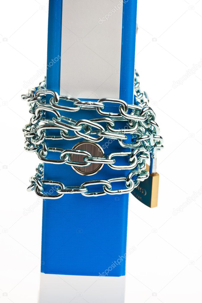 File folders locked with chain Stock Photo by ©ginasanders 18266795