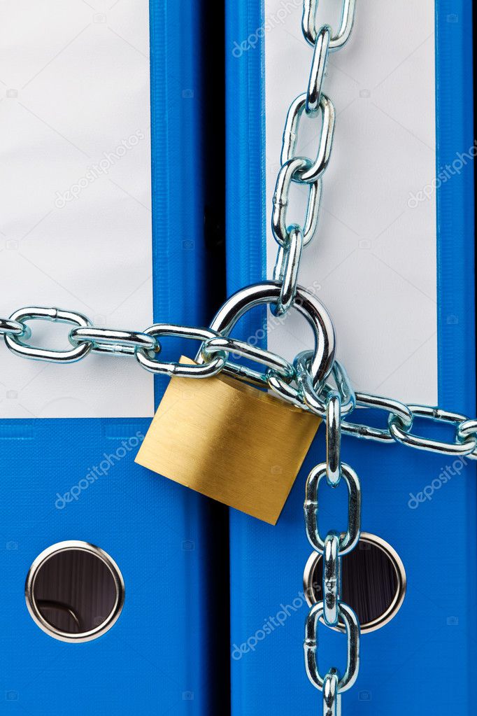 Closed file folder with chain — Stock Photo © ginasanders #39267499