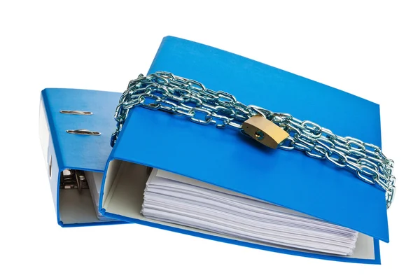 Closed file folder with chain Stock Photo by ©ginasanders 105703946