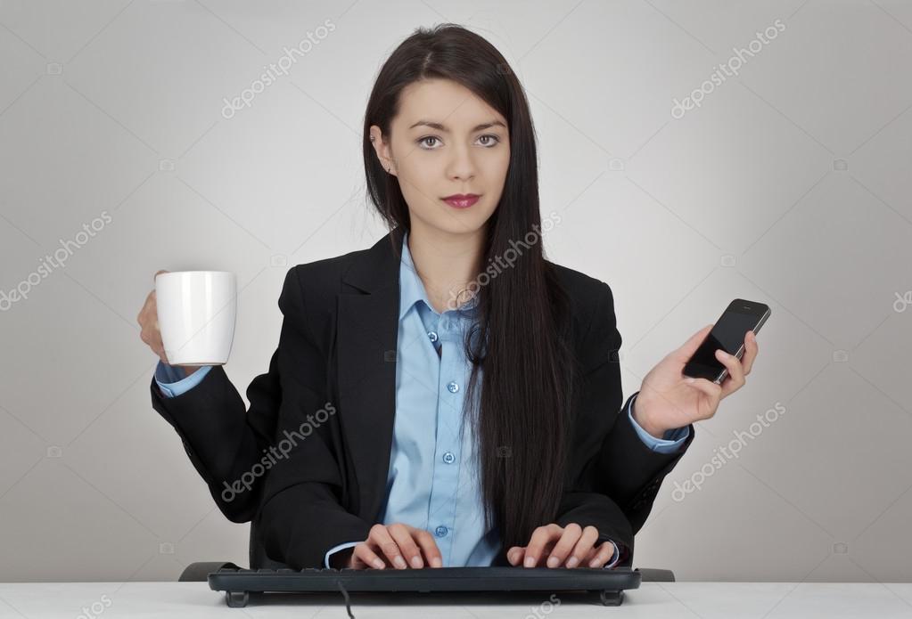 Multitasking woman Stock Photo by ©jayfish 24702705